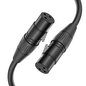 Yinker XLR Female to Female Cable, 3 Pin XLR Female to Female Microphone Mic Cord for Audio and Sound Equipments(5ft/1.5m,1pack)
