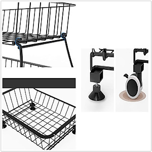 tristonsong Fruit Storage Basket, 6 Tier Rolling Stackable Vegetable Fruit Basket Utility Cart Rack, Storage Organizer Bin for Kitchen, Pantry Closet, Bedroom, Bathroom-6 tier