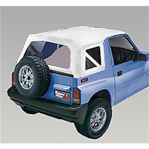 Rugged Ridge 53723.52 XHD Soft Top, White Denim, Clear Windows; 95-98 Suzuki Sidekicks