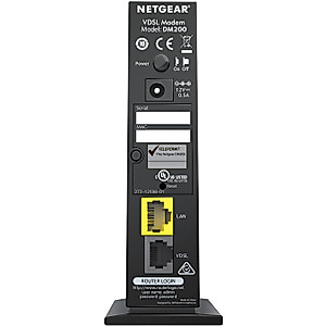 NETGEAR High-Speed Broadband DSL Modem (DM200-100NAS). Compatible with CenturyLink, Verizon, and Frontier)