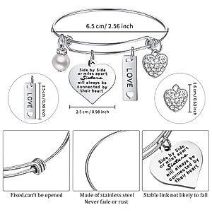 2 Pack Sister Bracelet Sister Jewelry for Women Girls Best Friends Bracelets Gifts for Birthday Graduation Christmas Day (Style B)