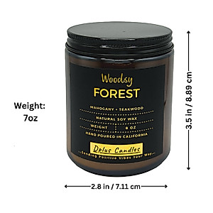 Scented Candles Gift for Men - Mahogany Teakwood Candles | Aromatherapy | Mahogany Teakwood candles for home scented | Birthday/Anniversary Gifts for Him | 8 oz jar | Dplus Candles | Made In the USA