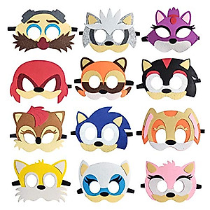 12pcs Hedgehog Blindfold, Hedgehog theme party supplies, boy and girl birthday party dress props.
