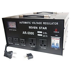 SEVENSTAR AR 5000W Heavy Duty Voltage Reglator/Stabilizer with Built-in Step Up/Down Voltage Transformer