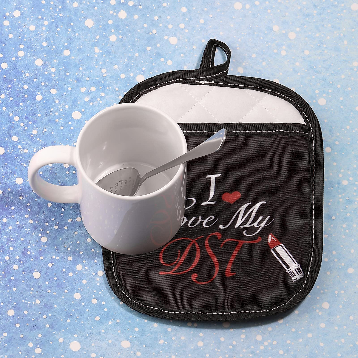 G2TUP Sorority Oven Mitt Gloves I Love My 1913 Gifts Red and White Divine 9 Pot Holders (I Love My)