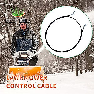 BOSFLAG 762259MA Auger Clutch Cable Replaces Murray 762259MA, 1501124MA, 762259, 1501124 for Murray 7524ES, 824ES, BL924R, HN421, MN421, PM40, PSB210, SN421, ST661BS 21" Single Stage Snowthrowers