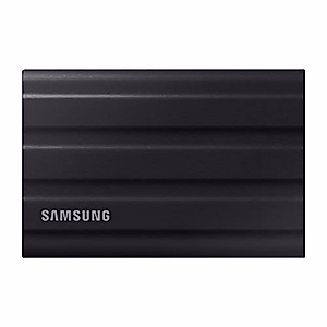 SAMSUNG T7 Shield 2TB, Portable SSD, up-to 1050MB/s, USB 3.2 Gen2, Rugged,IP65 Water & Dust Resistant, for Photographers, Content Creators and Gaming, Extenal Solid State Drive (MU-PE2T0S/AM), Black