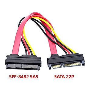 ChenYang SAS to SATA Cable,SFF-8482 SAS 29Pin to SATA 22Pin Hard Disk Drive Raid Extension Cable
