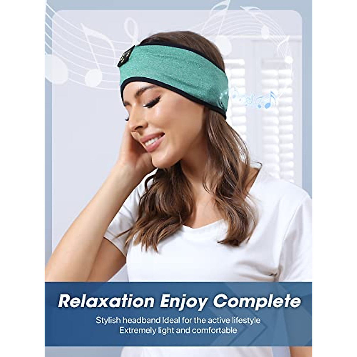 Fulext Sleep-Headphones-Headband-Bluetooth - Headphones for Sleeping Sleep Mask Headphones with Thin HD Stereo Speakers Perfect for Side Sleepers,Insomnia,Sport,Travel Best Gifts for Men Women