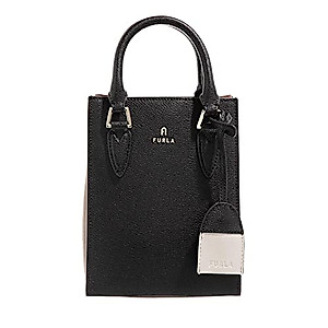 Furla Women's Black Leather Magnolia Mini Tote Crossbody Handbag