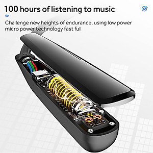 Y10 Wireless Neckband Headphones w/Mic in-Ear Magnetic Earphone,Crystal-Clear Calls, Fast Charging, Foldable & Lightweight Build, IPX4 Sweatproof Deep Bass Headset for Phone Call Music Sports