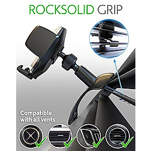 Bestrix Car Phone Mount Holder -SmartClamp Air Vent Cell Phone Car Holder Compatible with iPhone 12 11 Pro Xr Xs XS MAX XR X Galaxy S20 Note 20 Ultra & All Smartphones