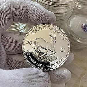 QINGFENG Newest 1 Oz .999 Silver South Africa Krugerrand Replica Coin Africa Wild Life Animal Commemorative Coins