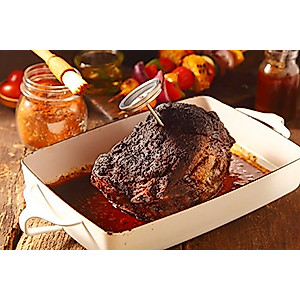 HIC Kitchen Oven Safe Meat Thermometer, Large 2-Inch Easy-Read Face, Durable Stainless Steel Stem, Accurate Temperature Reading, Perfect for Roasting and Grilling