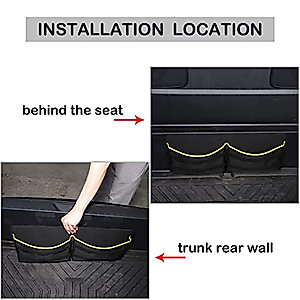 Aunginsy Upgraded Car Trunk Organizer Fit for Toyot@ Sienna 2021-2023 Car Trunk Storage BagTrunk Rear Wall Storage Bag Car Trunk Hanging Organizer With 2 Pockets Oxford Cloth Material Accessories