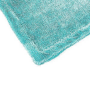 The Rag Company - The Liquid8r - Absorbent 70/30 Blend Microfiber Drying Towel for Cars, Trucks, SUVs, Safe for Detailing + Scratch Free, Twist Loop, 1100gsm, 25in x 36in, Aqua Blue