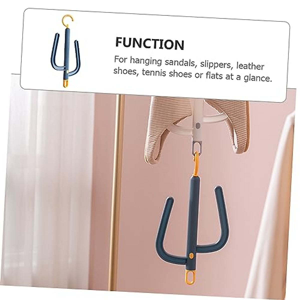 Swivel Hook Hanger Small Drying Rack Multi Purpose Hanger Swivel Hooks Small Clothes Drying Rack Shoe Racks Shoes Hanger Slipper Drying Racks Shoe Hook abs rotatable to Rotate