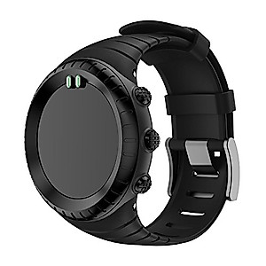 patrohoo Bands for Suunto Core Strap, Rubber Replacement Watch band for Suunto Core SS014993000,black