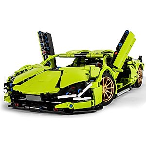 DAHONPA Green Sports Car MOC Building Blocks Kit, 1:14 Scale Sports Car Model Toys(1268 Pcs), Static Version, no Power Pack, Gift for Adults and Kids