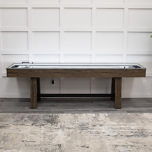 American Legend Stonebridge 9’ LED Light Up Shuffleboard Table with Bowling