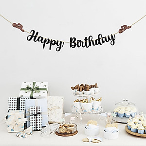 ShuanQ Cowboy Happy Birthday Banner - Western Theme Baby Shower/Birthday Party Decoration - Cowboy Cowgirl Birthday Party Bunting Decor - Wild West Birthday Party Supplies Photo Booth Props