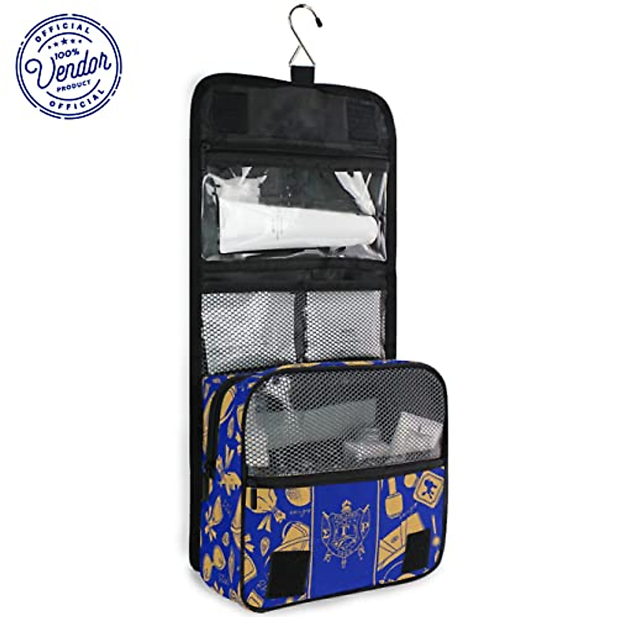 BBGreek Sigma Gamma Rho Official Vendor - Travel Toiletry Hanging Bag Organizer - Greek Letters - SGRho - Sorority Paraphernalia