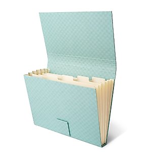 Blue Lake ECOLIFE Hardcover 6 Pockets Recyclable Paper Expanding File Document Folder, Plastic Free A4 Letter Size: Earth-Friendly, Cute Accordian File Organizer 450 Sheet for School, Office, Home