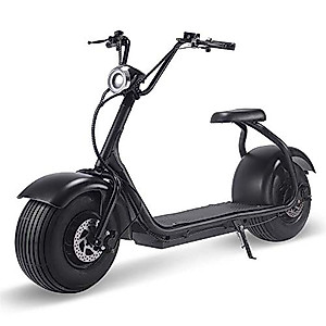 2000w Motor Lithium Electric Scooter for Adults, Fat Tire Electric Scooter with Seat, LCD Display, Bright LED Headlight, Hydraulic Front and Rear Brakes and Wide Deck