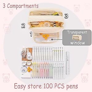 ACEIOT Pencil Case Large Capacity Pencil Pouch, Aesthetic Pencil Case Pouch, Cute Pencil Case for Kids Students, Kawaii Pencil Bag, Preppy Pencil Case for School, Stationery Storage Bag