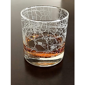 Rocks Whiskey Old Fashioned 11oz Glass Urban City Map The Bourbon Trail