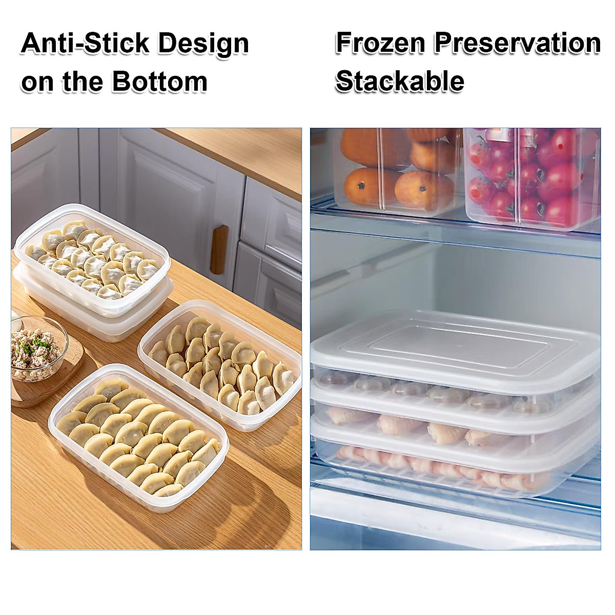 SHUESS 6 Pack Bacon Keeper for Refrigerator, Plastic Deli Meat Saver with Lids Airtight, Cold Cuts Storage Containers for Fridge, Food Shallow Low Christmas Cookie Holder with 3 Pcs Serving Tongs