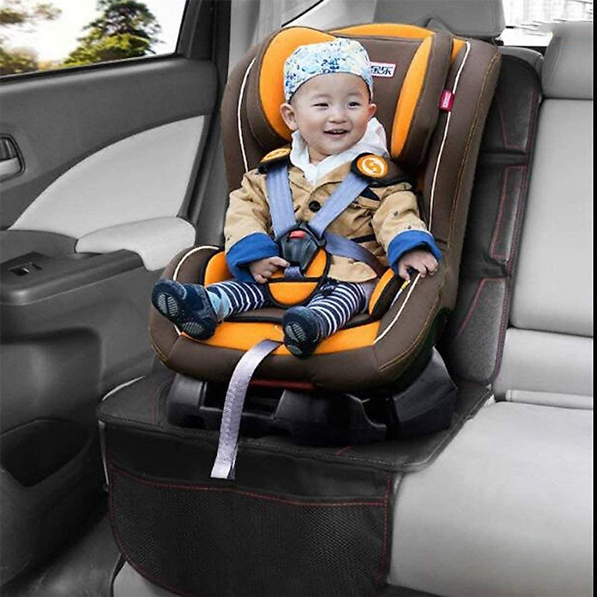 UCARE Child Car Seat Protector Waterproof Foldable Baby Seat Cover Protector for Child & Baby Cars Seats with Thickest Padding and Non Slip Backing (1)