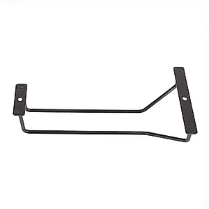 Dianoo 22.5CM Black Wine Glass Rack, Under Cabinet Wine Glass Holder, Stemware Rack Under Shelf, Wine Glasses Storage Hanger For Bar Home