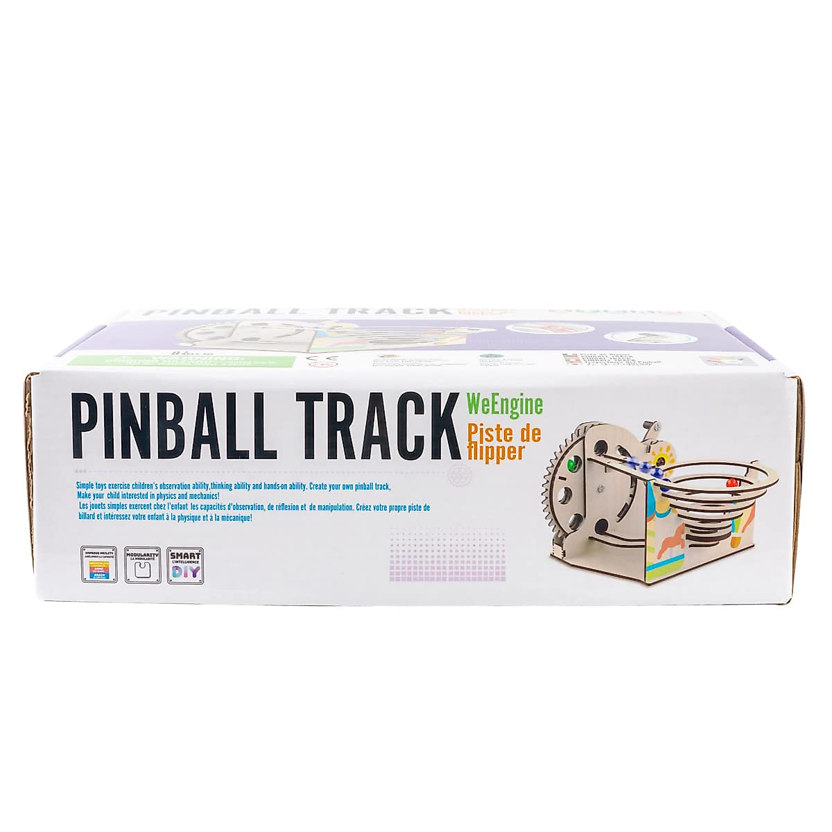 WECHARM HOME Pinball Track Steam Toy.Pinball Machine Set Wooden 3D Puzzles for 8-12 Years Old Kids and Adults,Birthday Gift, for Kids Age 8 Years Old (Pinball Track)