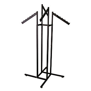 Textured Black 4-Way Rack w/Slant Arms