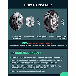 SCITOO 4X 1.5 inch 5 Lug Wheel Spacers Adapters 5x5.5 to 5x4.5 5x139.7mm to 5x114.3mm Compatible with F100 E100 Econoline Wheel Spacers for Ramcharger Wheel Spacers with 1/2 Studs
