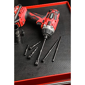 ARES 70382-6-Piece 3-Inch and 6-Inch Impact Grade Socket Adapter Set - Turns Impact Drill Driver into High Speed Socket Driver - 1/4-Inch, 3/8-Inch, and 1/2-Inch Drive Sizes