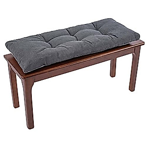 Kyaringtso Bench Cushion, Non-Slip Bench Cushions for Shoe Storage, Window Seat, Kitchen, Indoor, Outdoor Furniture (36"x14", Dark Gray)