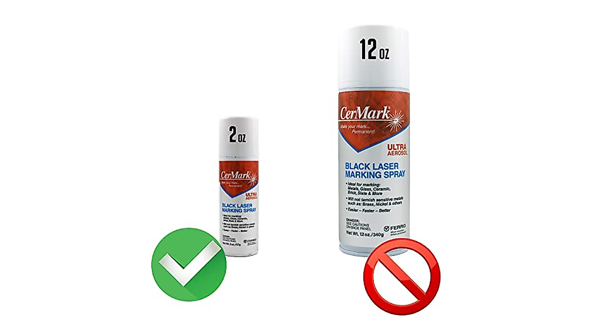 CerMark Ultra Laser Marking Aerosol for Metals & More - Durable Marks