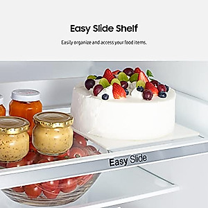 SAMSUNG 11.3 Cu Ft 24" Bottom Freezer Refrigerator, Slim Width for Small Spaces, Even Cooling, LED Lighting, Slide Shelf, RB10FSR4ESR/AA, Fingerprint Resistant Stainless Steel