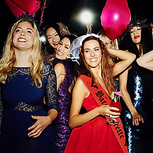 Gothic Bachelorette Party Decorations Sash Red and Black Bachelorette Party Sash Bat-chelorette Sash Decorations Bachelorette Party Supply for Gothic Bridal Shower Wedding Party Engagement for woman