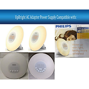 UpBright 15V AC/DC Adapter Compatible with Philips Wake-up Light HF3500 HF3500/60 HF3505 /60 HF3506 /05 HF3506/06 HF3506/65 66 HF3500/01 Sunrise Simulation Alarm Clock HQ8505 15VDC 5.4W Power Supply