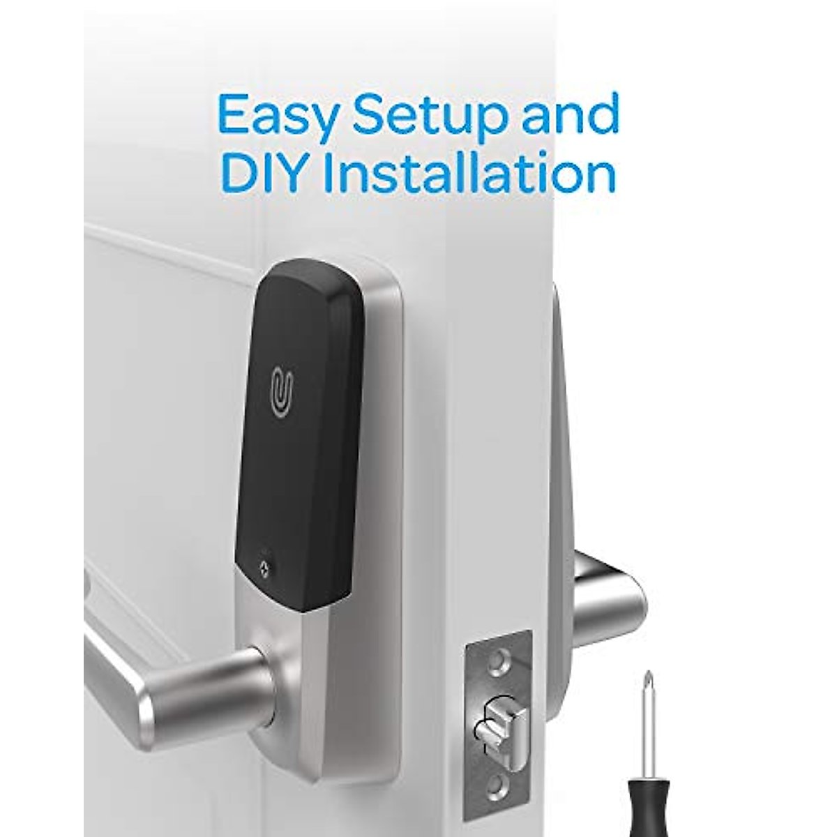ULTRALOQ UL3 BT (2nd Gen) Smart Lock + Bridge WiFi Adaptor, 5-in-1 Keyless Entry Door Lock with WiFi, Bluetooth, Biometric Fingerprint and Touch Keypad, Smart Door Lock Latch Edition (Satin Nickel)