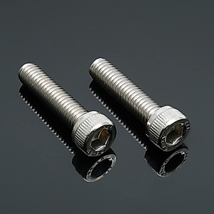 PHITUODA 25pcs M6-1.0 x 25mm Socket Head Cap Screws Bolts, 304 Stainless Steel Machine Thread Bolt, Full Thread Bright Finish Screw