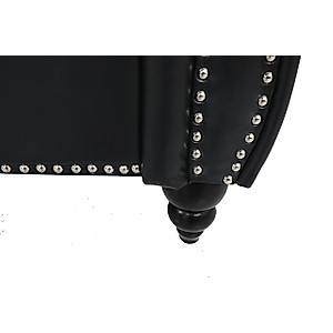 PHOYAL Sectional Modular Sofa Couches, PU Leather Modular Sofa Furniture Set Tufted Cushion Suitable for Small Space Configuration Sofa, Office Meeting Room Couch (PU Black, 1-2-3)