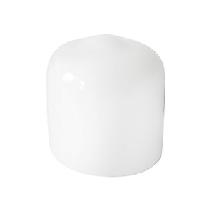 Prescott Plastics Made in USA 1/2" 0.5" Inch Round Vinyl Plug Insert (20 Pack), White Rubber End Cap for FDA Food Grade, Fence, Glide Insert for Pipe Post and Furniture