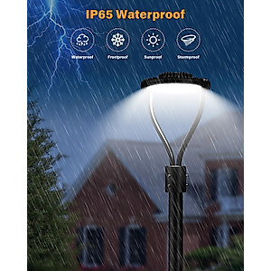 LED Post Top Light 150W, LED Circular Area Light 21000Lm 5000K LED Parking Lot Light, Outdoor Pole Lights Fixture for Garden Yard Street Lighting