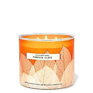Bath & Body Works, White Barn 3-Wick Candle w/Essential Oils - 14.5 oz - 2021 Autumn! (Pumpkin Clove)