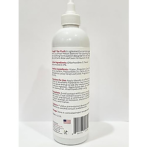 Truseb Advanced Topical Dog Ear Wash with Ketoconazole & Chlorhexidine Ear Flush Dog, Cats and Horses, with Aloe - 12 oz Made in U.S.A (Ketoconazole & Chlorhexidine Ear Flush, 12 oz)