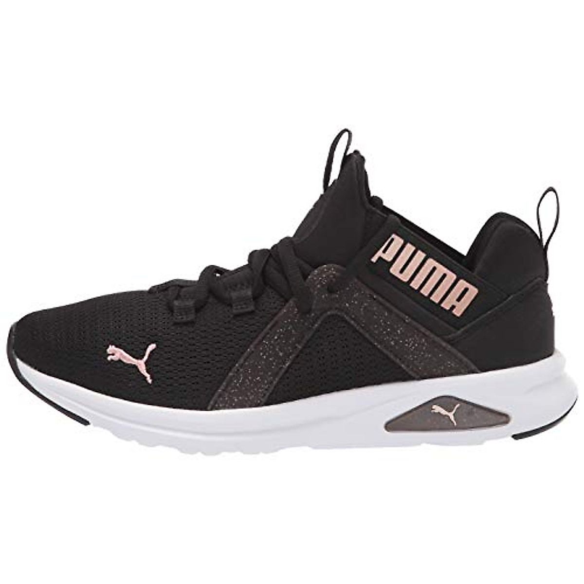 PUMA Women's ENZO 2 SPECKLE Sneaker, Puma Black-Rose Gold, 6.5